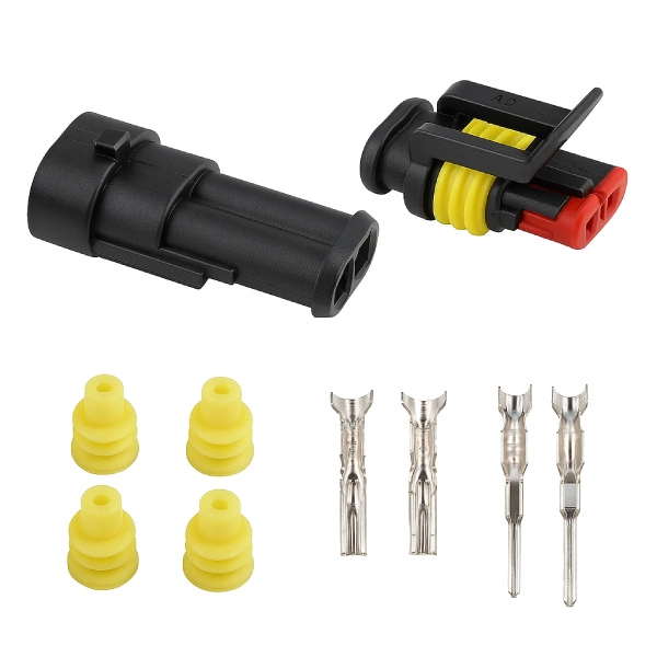 Superseal 2-PIN connector set - plug+socket 2PIN - hermetic connector ...