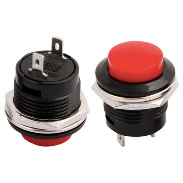 Momentary pushbutton R13-507 - red - 250V-3A - 16mm - monostable ...