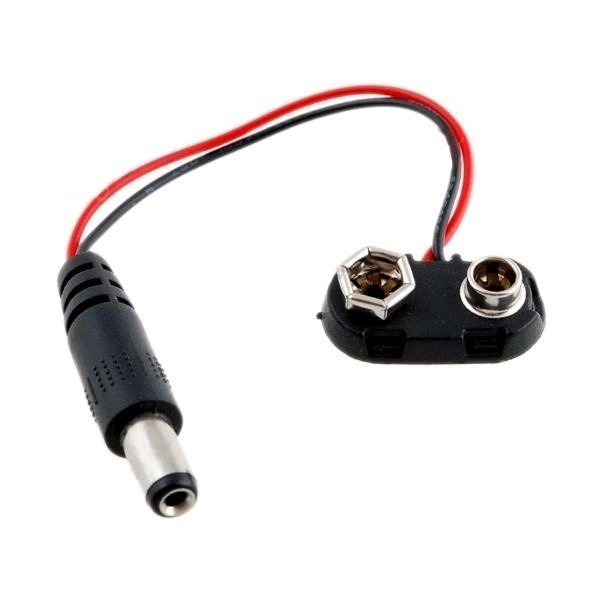 DC plug 2.1 x 5.5 mm for 6F22 battery - 9V - R9 connector