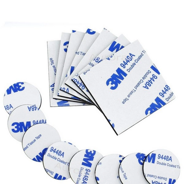 Double-sided microgum with adhesive 2mm 30x30mm black - square - 3M ...