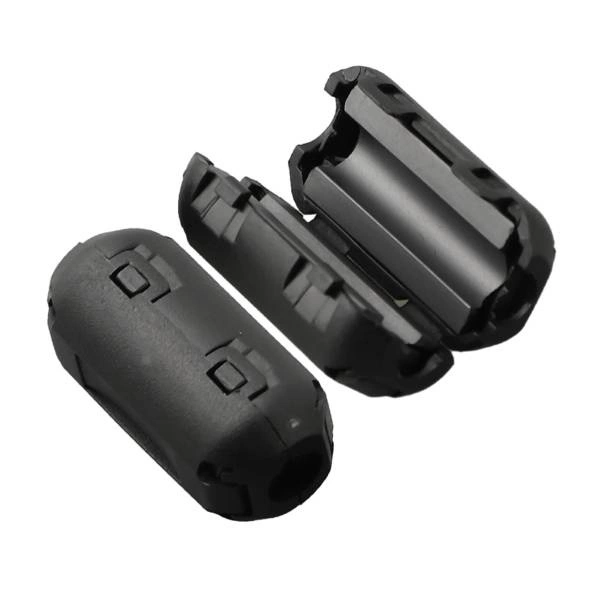 Ferrite filter for 5mm cable - crimped magnetic filter in a shield ...