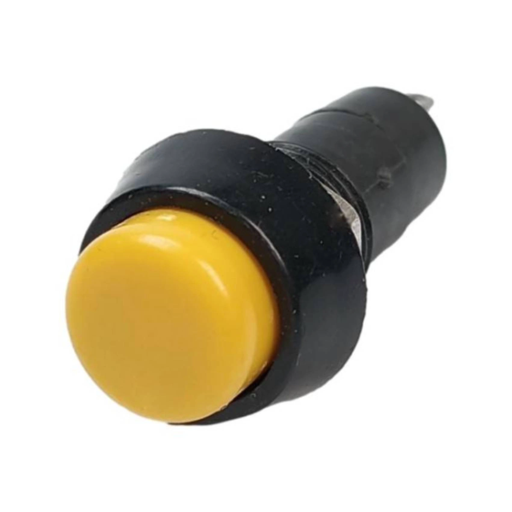 Żółty Przycisk Monostabilny 250V 3A, Okrągły, W Obudowie Plastikowej
