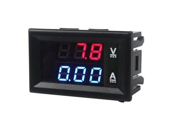 Voltmeter and ammeter 0-100V 10A ver. V2.0 - 0.56-in-case