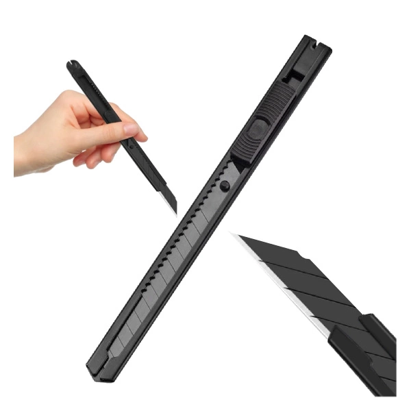 Bookbinding knife - black - with extendable 9mm blade - paper wallpaper ...