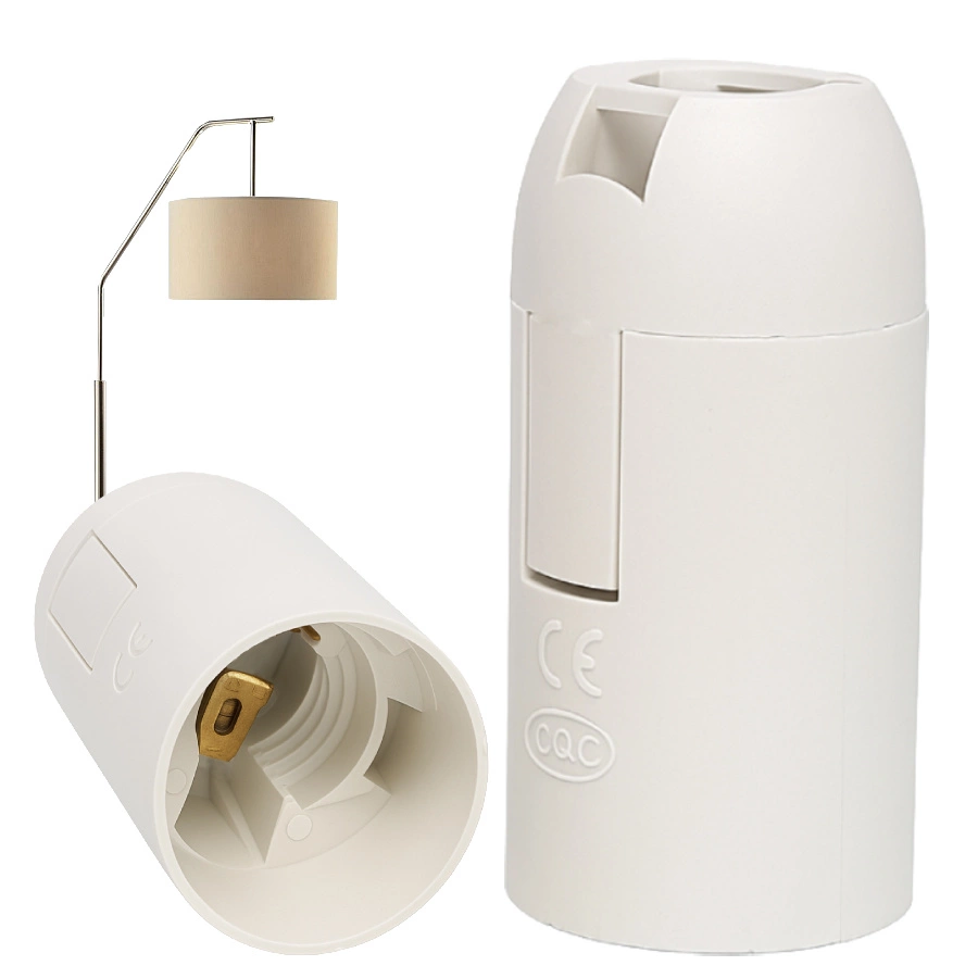 E14 socket with smooth sheath - white - Plastic socket | ABC-RC Shop